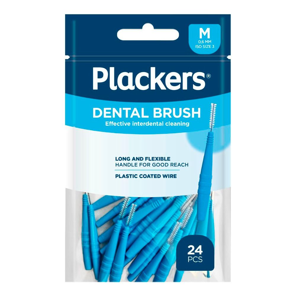 Plackers Dental Brush M 0,6 mm - 24 stk. | Med24.no