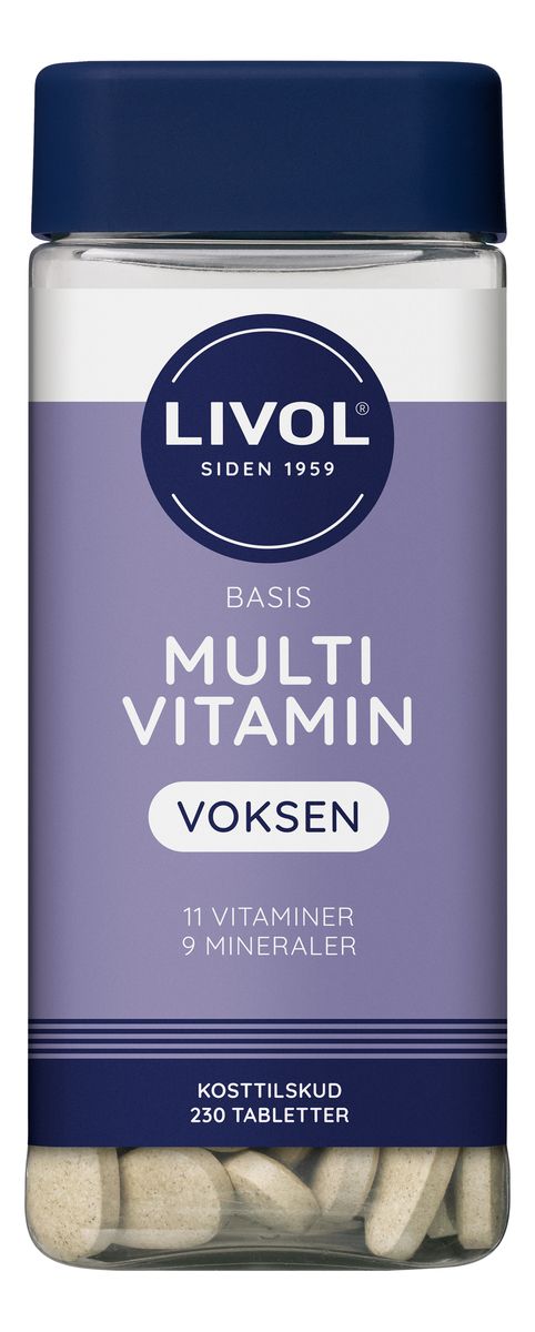 Kjøp Livol Multivitamin Basis, 230 tabl. - Med24.no