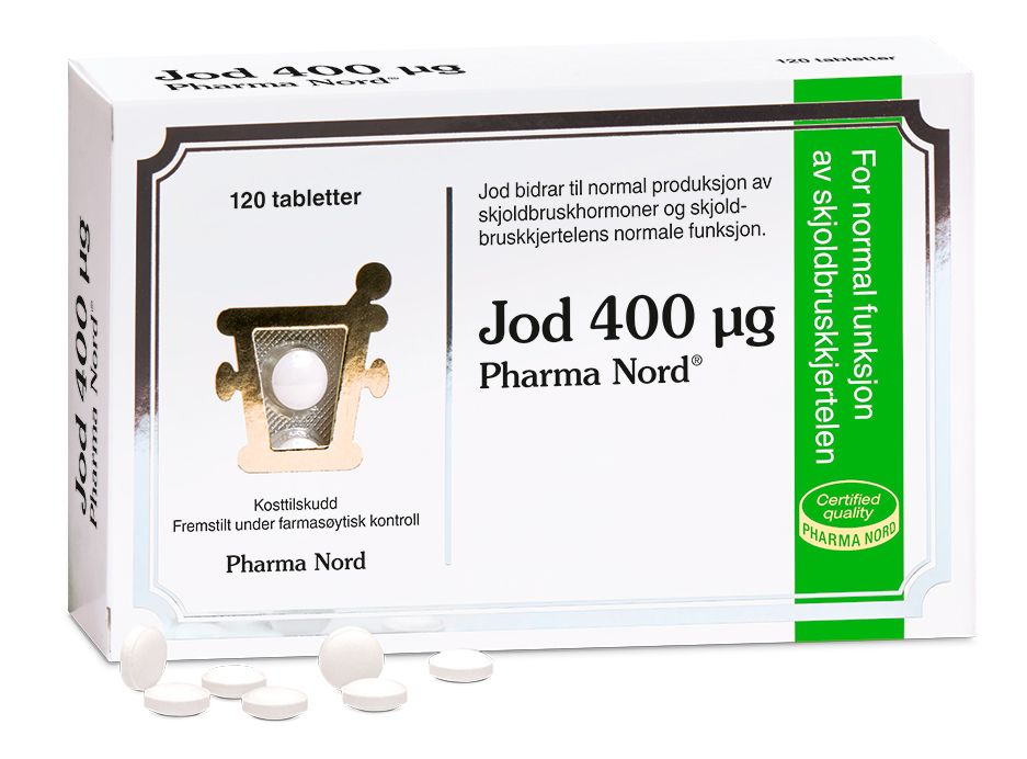 Kjøp Jod 400 µg - 120 tabletter billig hos Med24.no