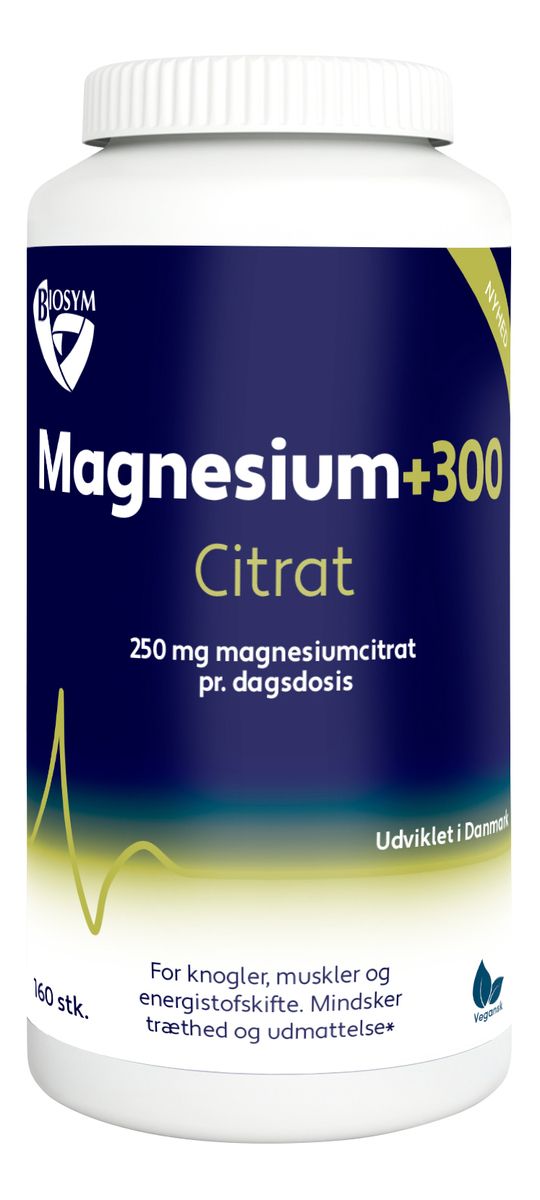 Kjøp Magnesium+300 Citrate - 160 kapsler hos Med24.no