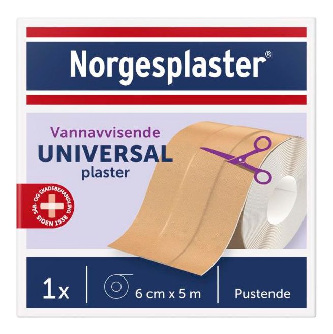 Kjøp Norgesplaster Universal Plaster Roll 6 cm x 5 m hos Med24.no