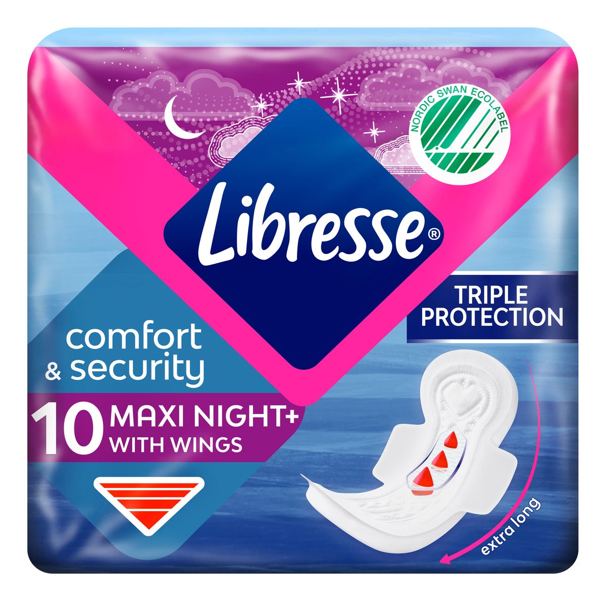 Kjøp Libresse Maxi Goodnight - 10 stk. på Med24.no