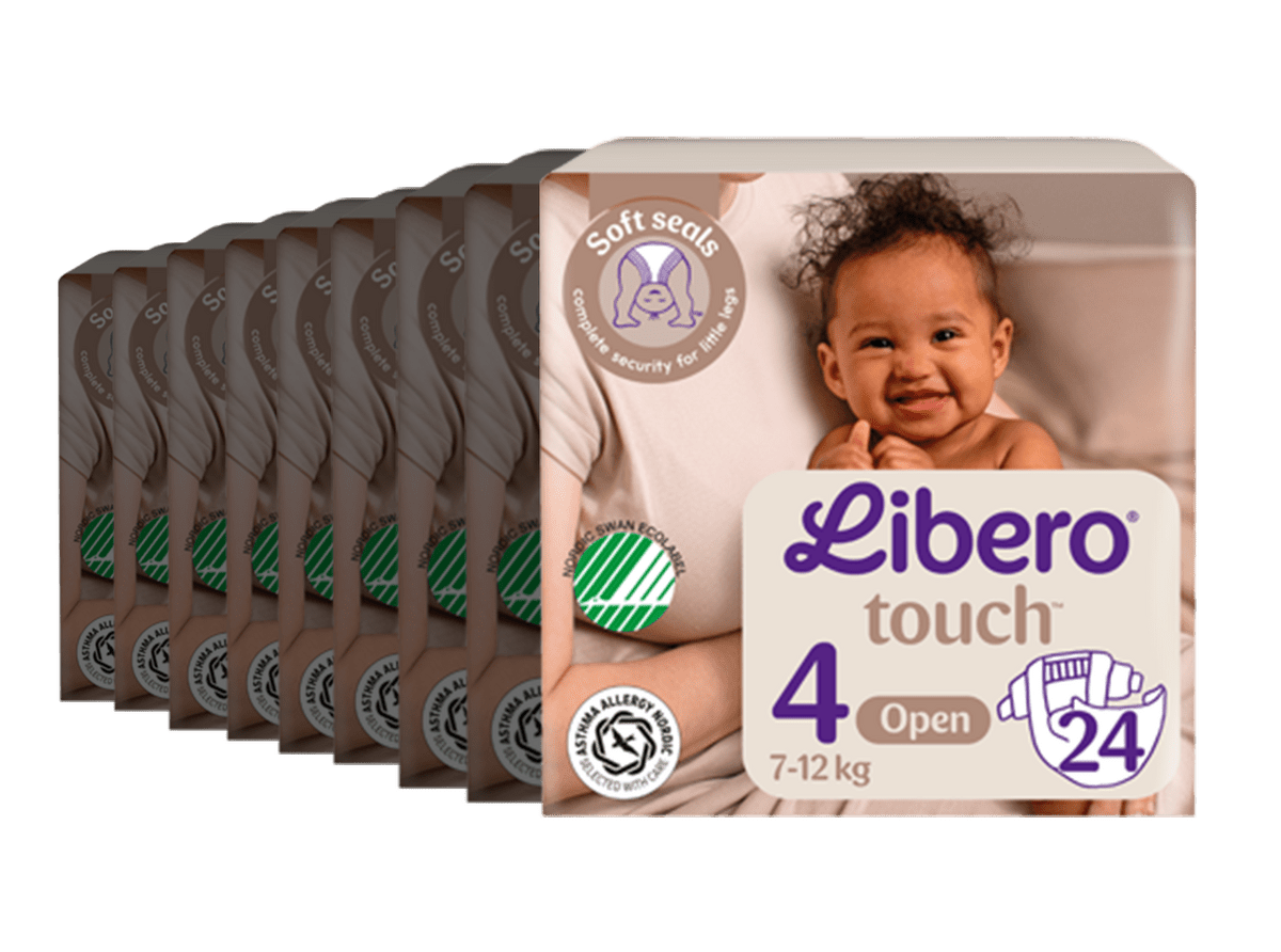 Libero Touch 4 åpen bleie - 8 x 24 stk. | Med24.no
