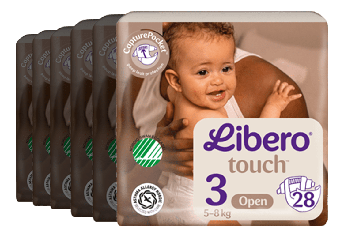 Libero Touch 3 åpen bleie - 6 x 28 stk. | Med24.no