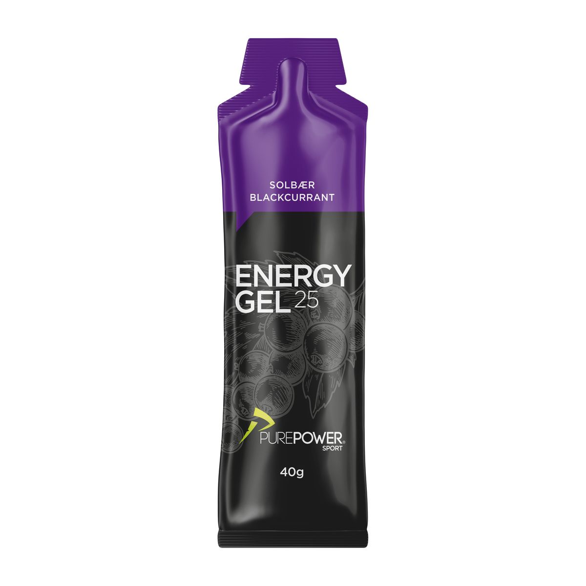 PurePower Energi Gel Solbær - 40 g - Alltid lave priser på med24.no