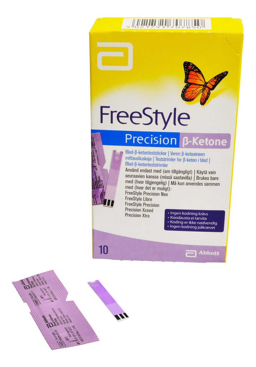 Freestyle B-ketone teststrimmel - 10 stk | Med24.no