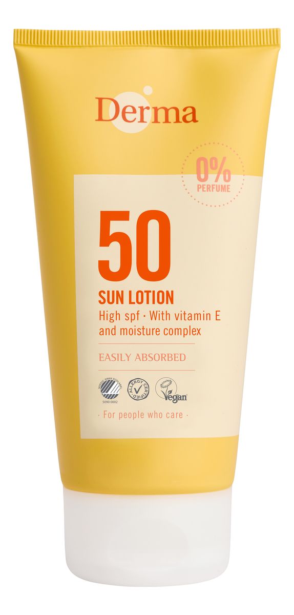 Kjøp Derma Sun Lotion SPF50 - 150 ml. billig hos Med24.no