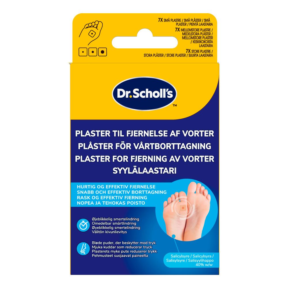 Kjøp Scholl Plaster for fjerning av vorter og kviser - 7 stk. hos Med24.no